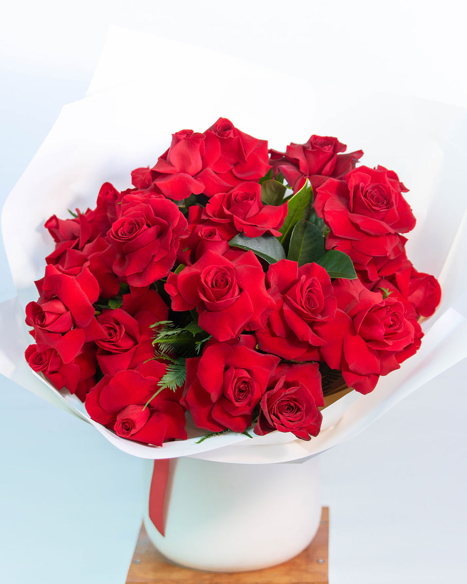 Paris Red Rose Bouquet – Brisbane Market Flowers